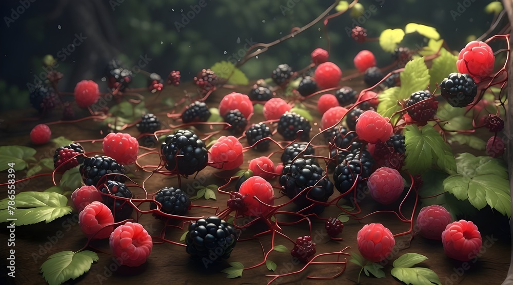 Create an artificial intelligence (AI)-rendered picture of a tangled ...