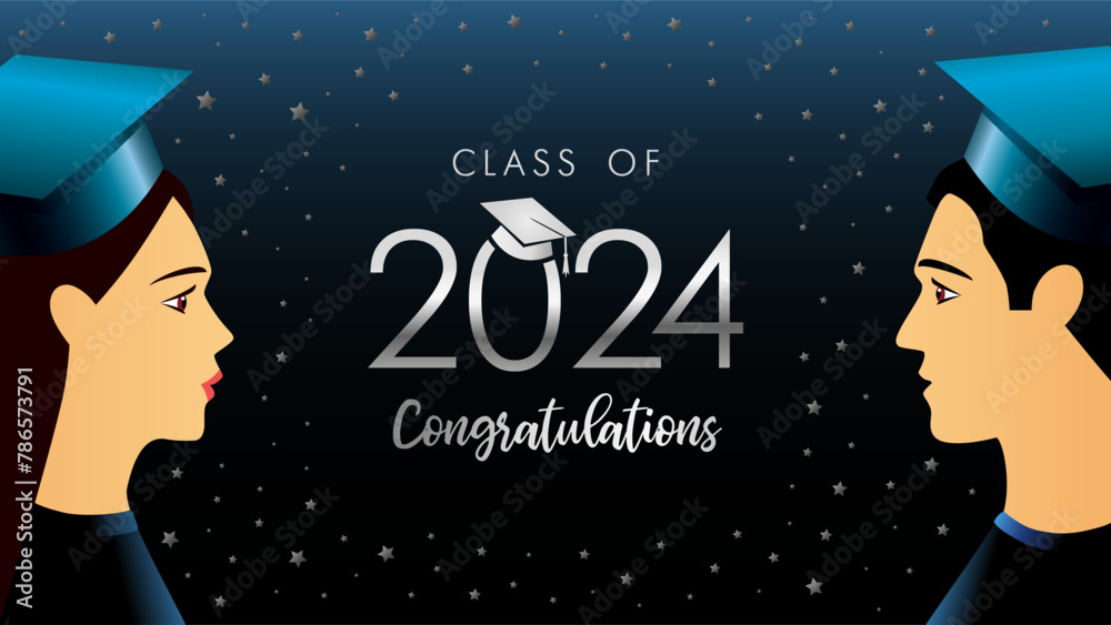 Class of 2024 Congratulations, graduate students with square academic ...