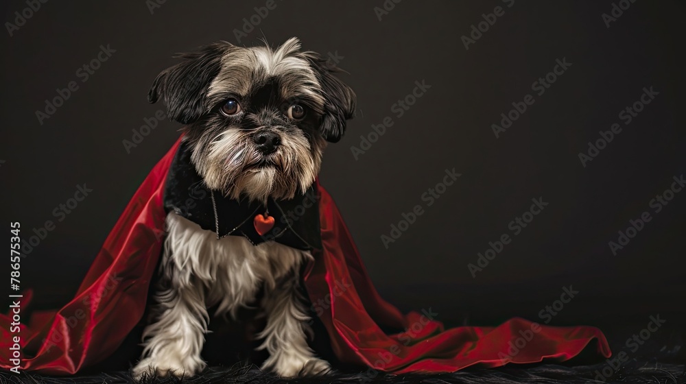 Dog dressed as vampire, explores world in unusual cloak. This pet ...