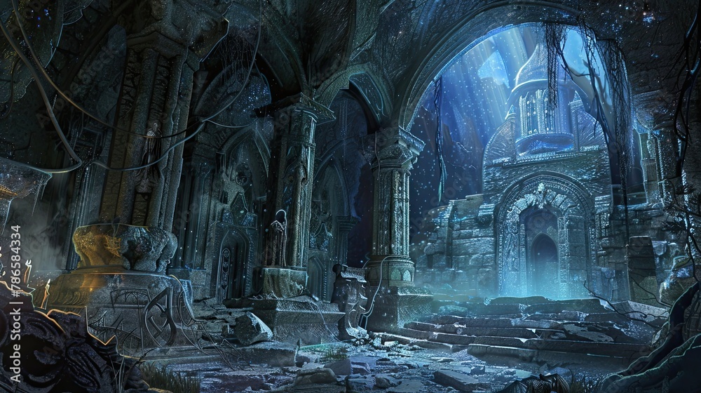 A hidden chamber containing a powerful artifact protected by ancient ...