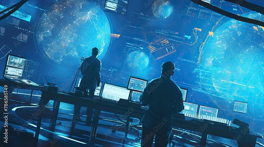 AI driven machine learning models optimizing decision making. Modern ...