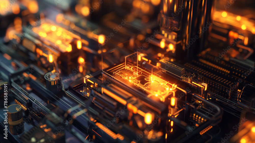 Quantum Computing - Quantum bits (qubits) represented as glowing icons ... Quantum Computing - Quantum bits (qubits) represented as glowing icons ...
