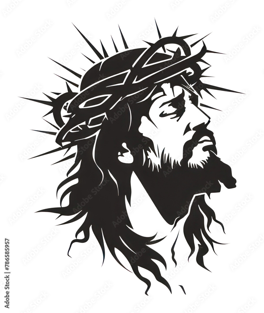 PNG Black minimalist jesus christ logo design drawing publication ...