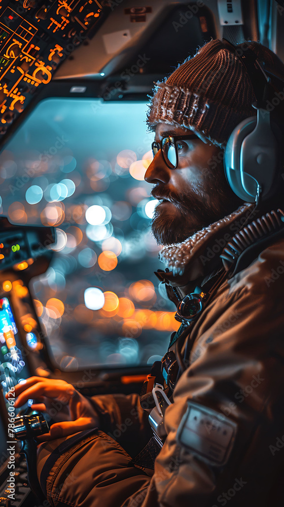 A Pilot Completing post-flight debriefings, aircraft maintenance ...