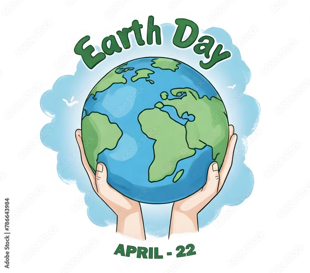 Let's protect the earth together, World Earth day concept. eco friendly ...
