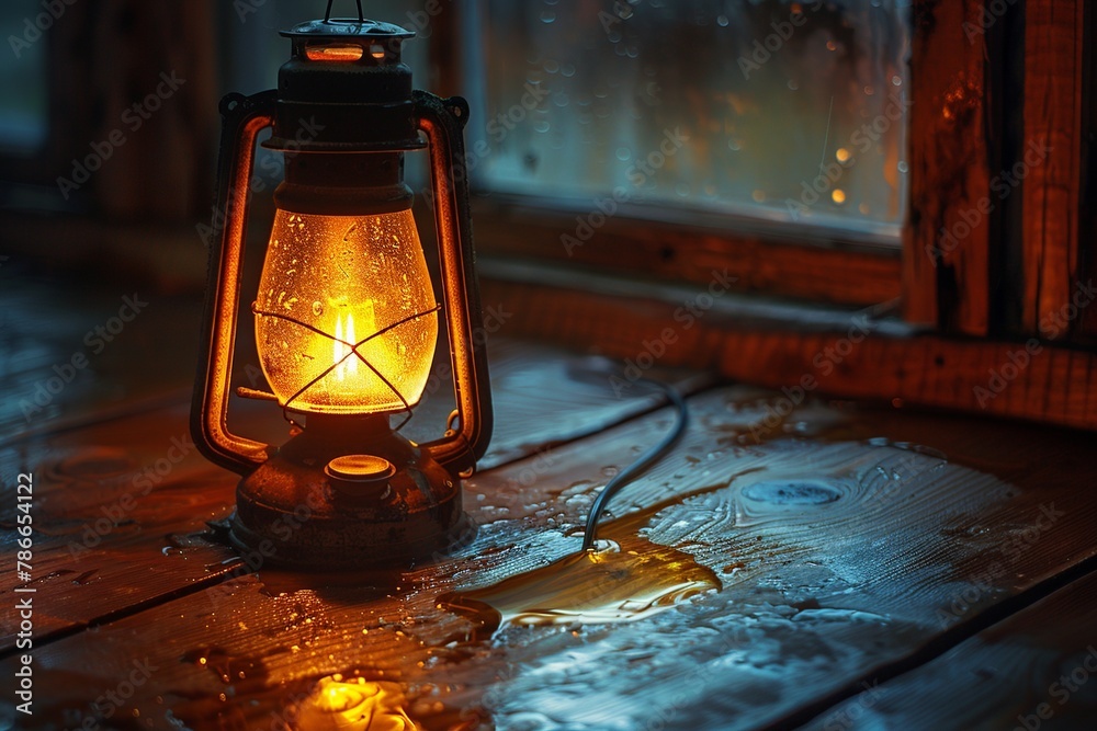 Explore the nostalgic charm of an antique oil lamp, its intricate ...