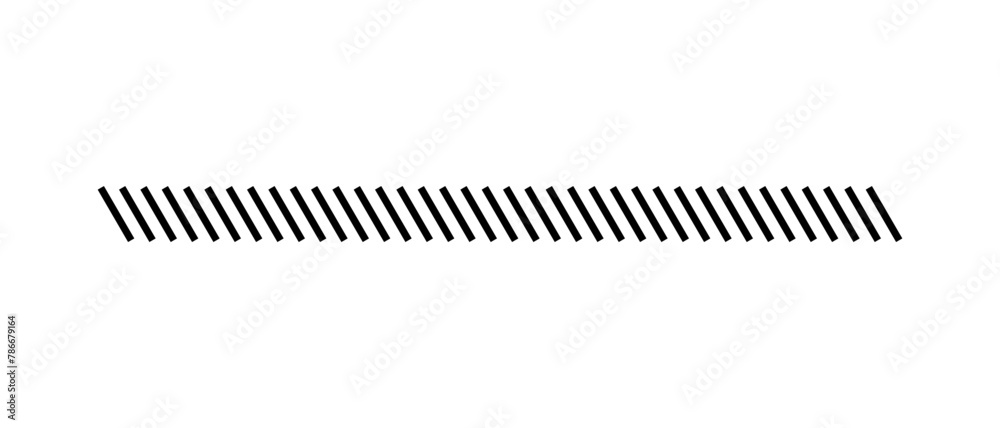 Slash line. Border with diagonal lines. Angle of tilt stripes. Black ...