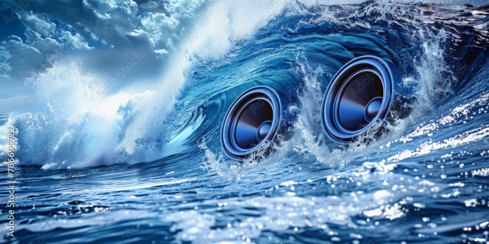 Submerged Speakers Emit Powerful Sound Waves in the Ocean Depths, a ...