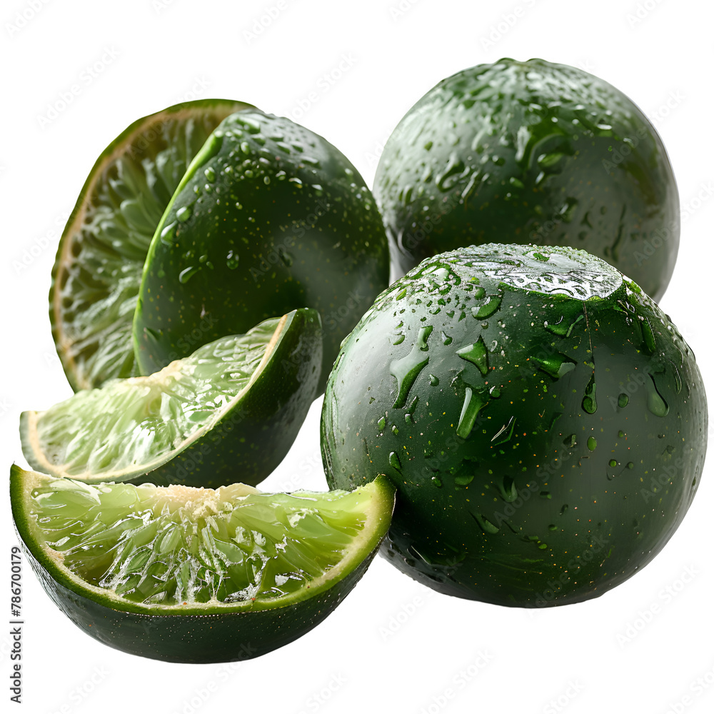 A detailed image of fresh quenepas, their green, leathery skin peeled ...