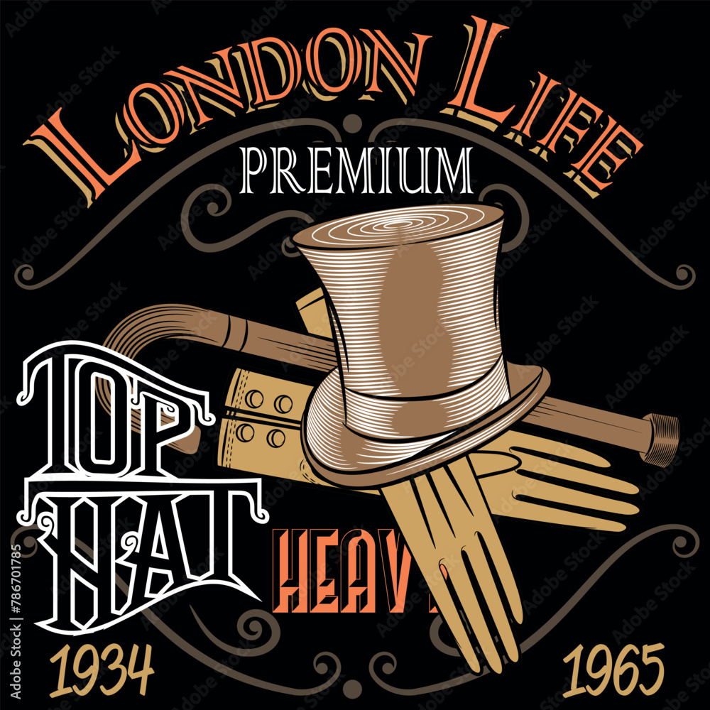 Vintage typographic decorative ornament design elements set vector ...