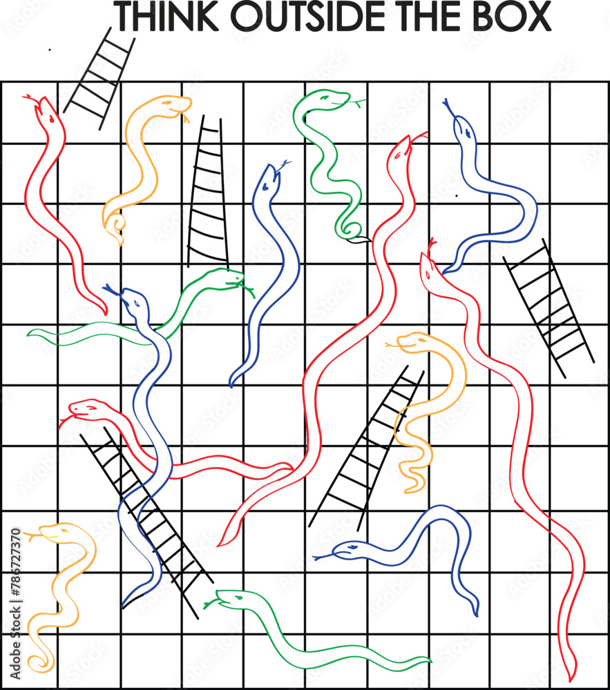 This illustration’s idea is thinking outside the box,the game ...