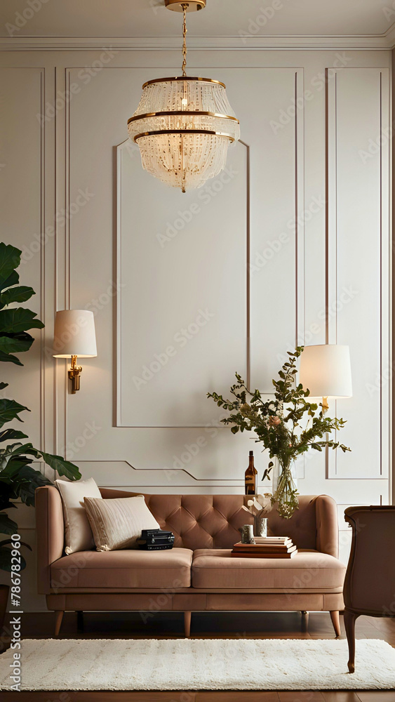 Coquette Interior Elegance: Vertical Background; background for ...