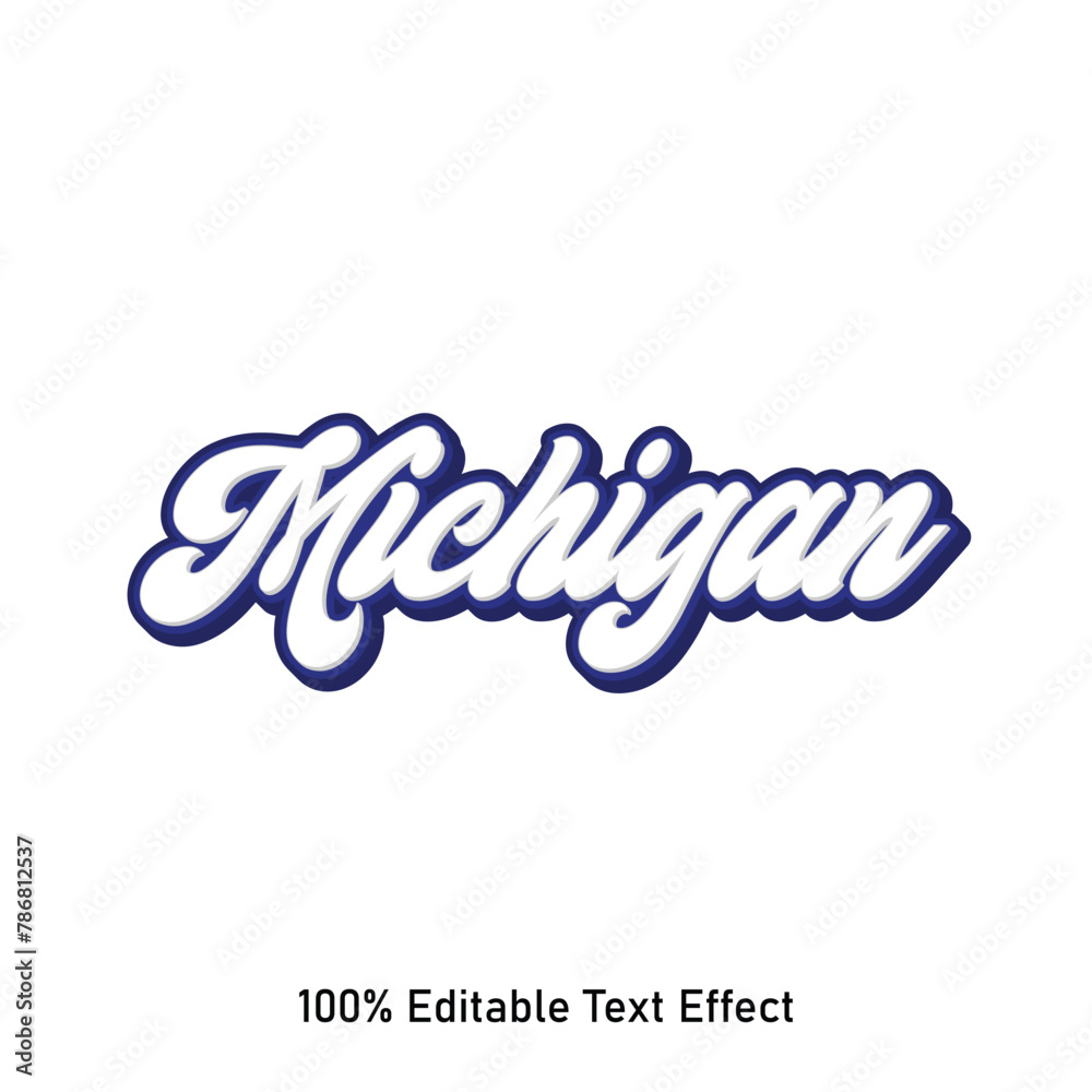 Michigan text effect vector. Editable college t-shirt design printable ...