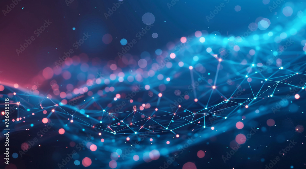 Network, connection and lines with bokeh, future or information ...