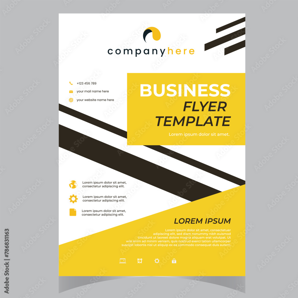poster flyer pamphlet brochure cover design layout space for photo ...