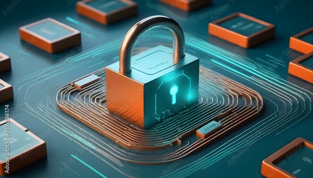 Cybersecurity Service Concept Of Motherboard And Safety Authentication Network Or Ai Regulation