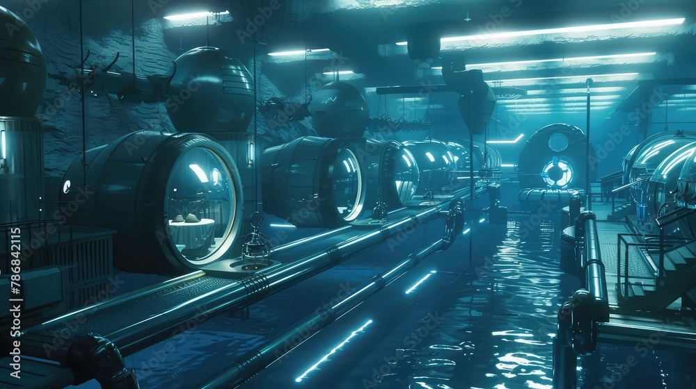An advanced underwater research facility exploring the mysteries of the ...