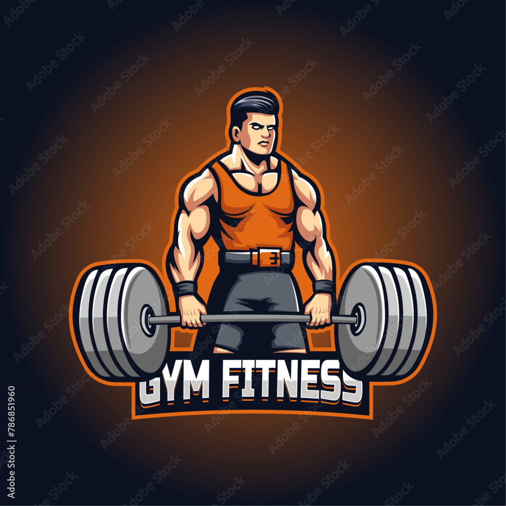 bodybuilding and gym logo. Gym Logo Template. Editable Gym Logo ...