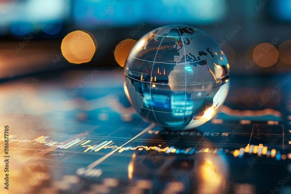 global economic stock market Gold bar financial investment stock ...