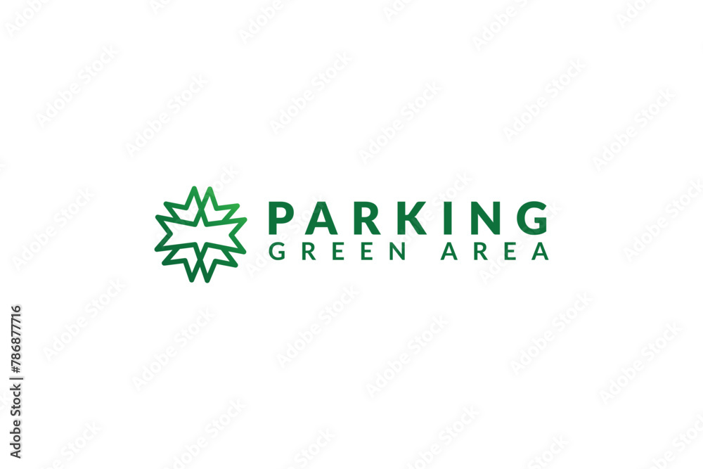 green traffic sign logo vector design template for parking green area ...