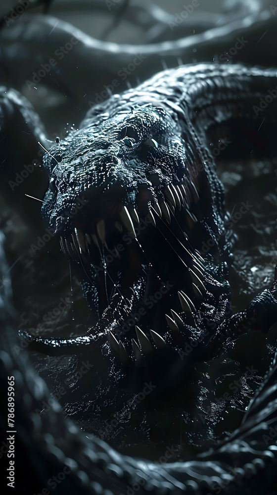 Venomous Creatures Emerging from the Depths of the Midnight Abyss in ...