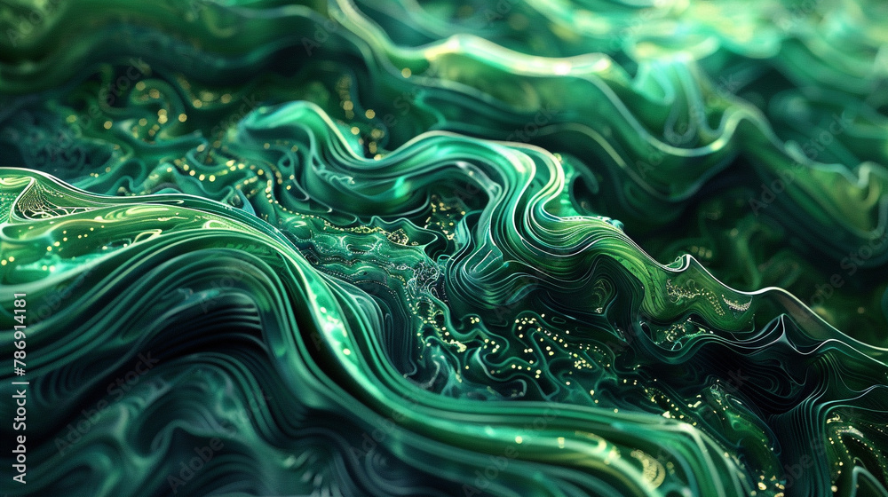 Discover the mesmerizing beauty of an abstract green nature landscape ...