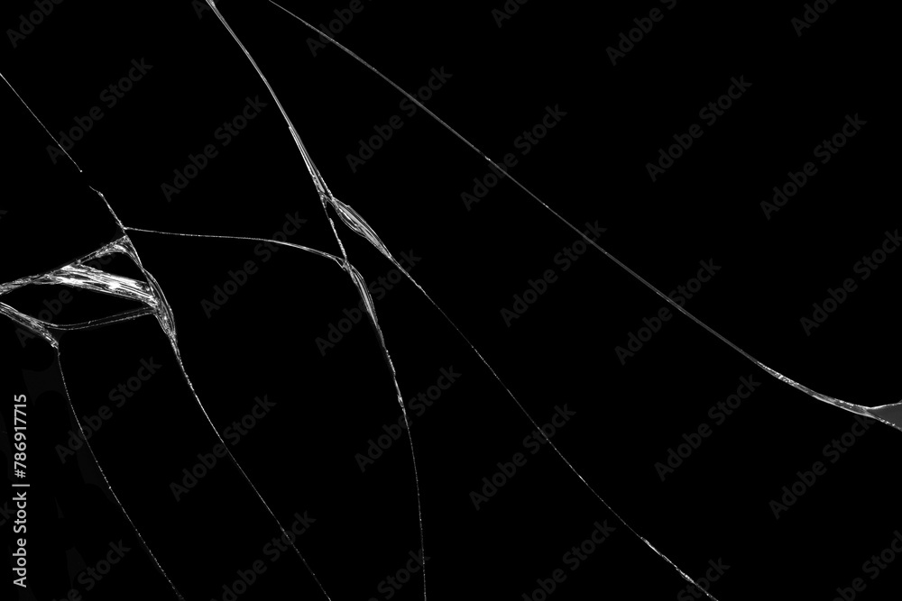 Close-up wrinkles and cracks on LCD screen glass display from ...