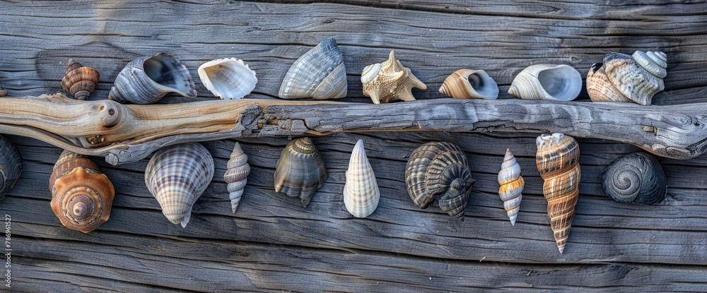 Curious exploration of a beachcomber's collection, sniffing at shells ...