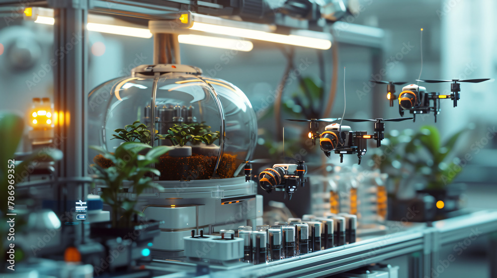 Miniature drones tend to young plants in a state-of-the-art ...