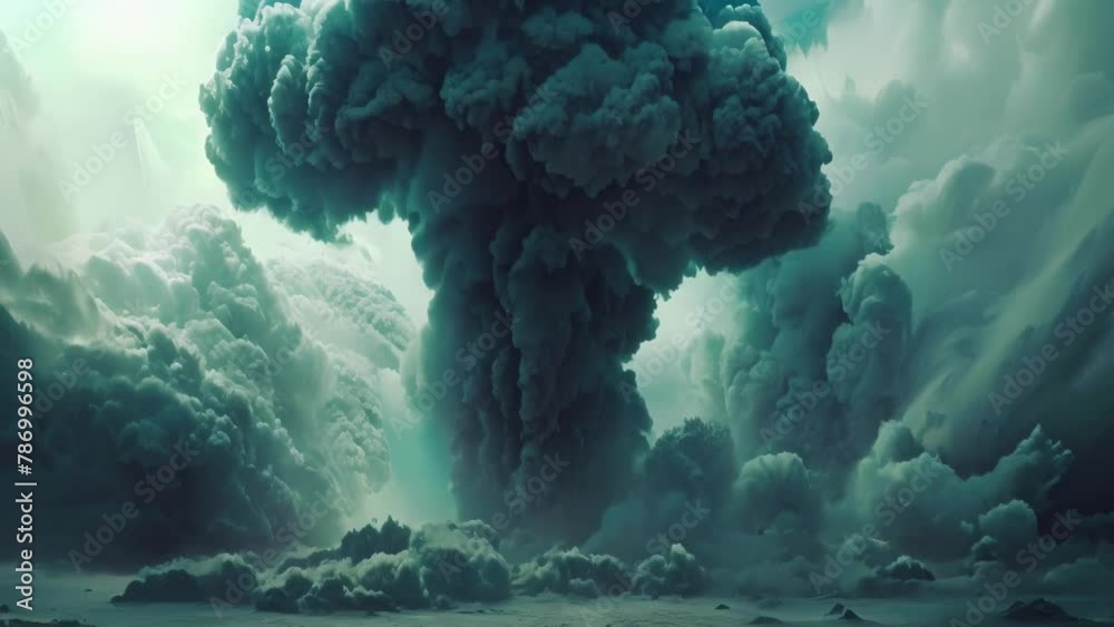Ethereal Nuclear Devastation: A Minimalist Ode to Power. Concept ...