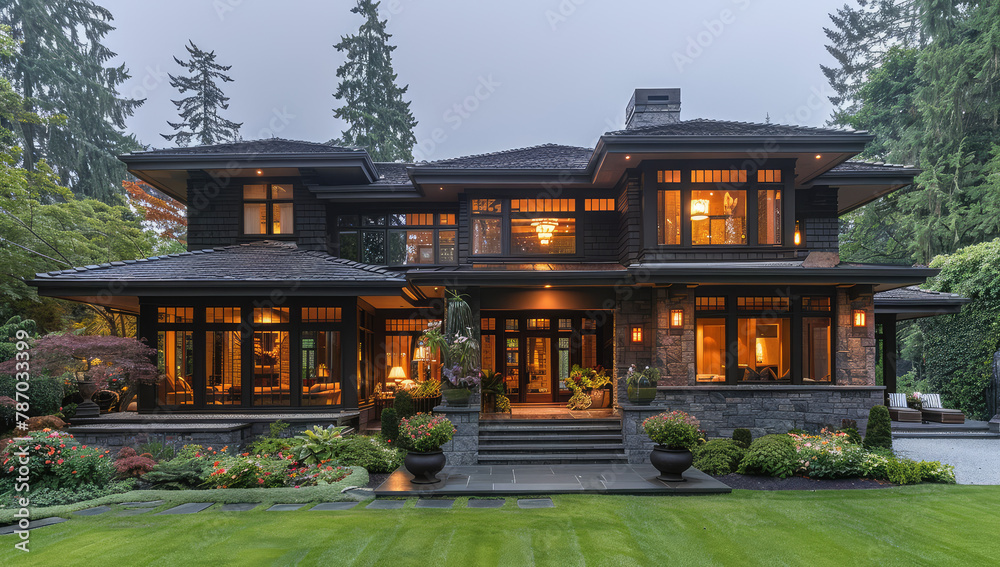 An elegant and spacious craftsman style home in vancouver, british c ...