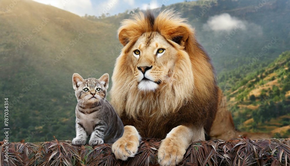 Brid cat lion pic and horse jungle book advancher Stock Illustration ...