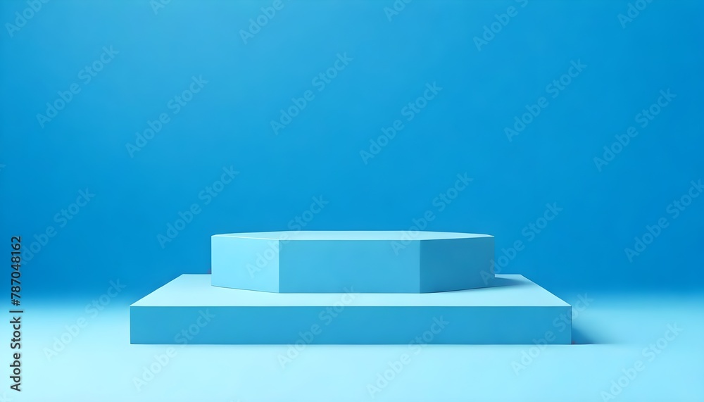 Zdjęcie Stock: Podium background blue platform product 3d studio stage ...