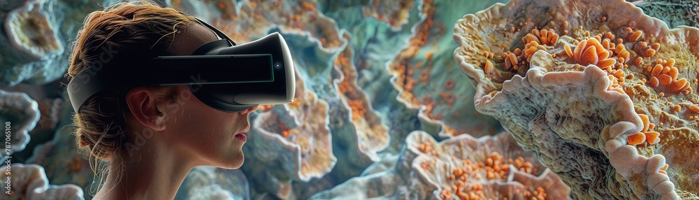 Virtual reality experience of exploring caves, integrated with ...