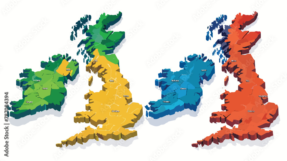 Ireland political map of administrative divisions Stock Vector | Adobe ...