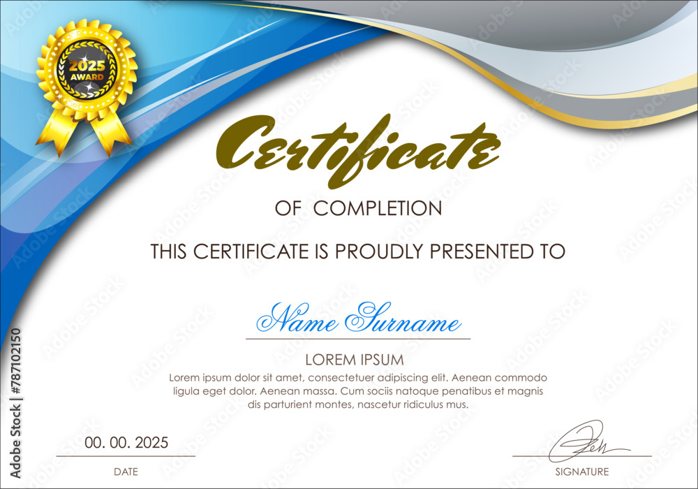 Certificates, graduation certificates, modern certificates, electrical ...