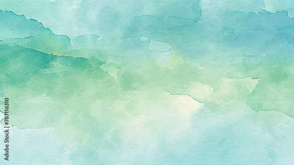 Calm seafoam green and powder blue gradients in a soothing watercolor ...
