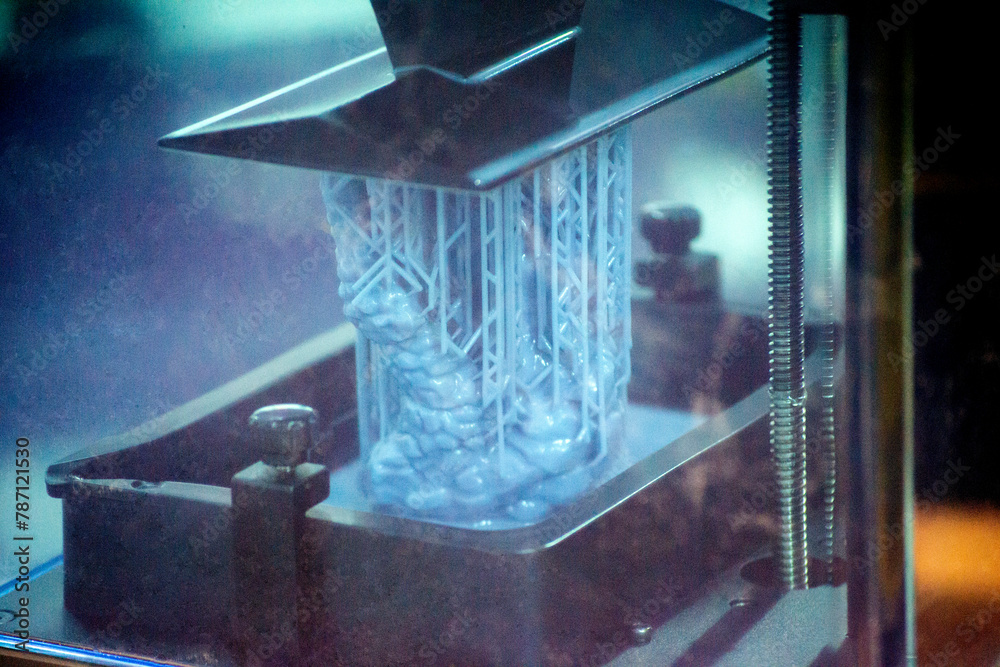 Process SLA 3D printing. Process printing on 3D printer by SLA printing ...