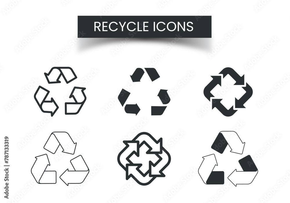 Recycle icons. recycle icon set. ecology, eco friendly and ...