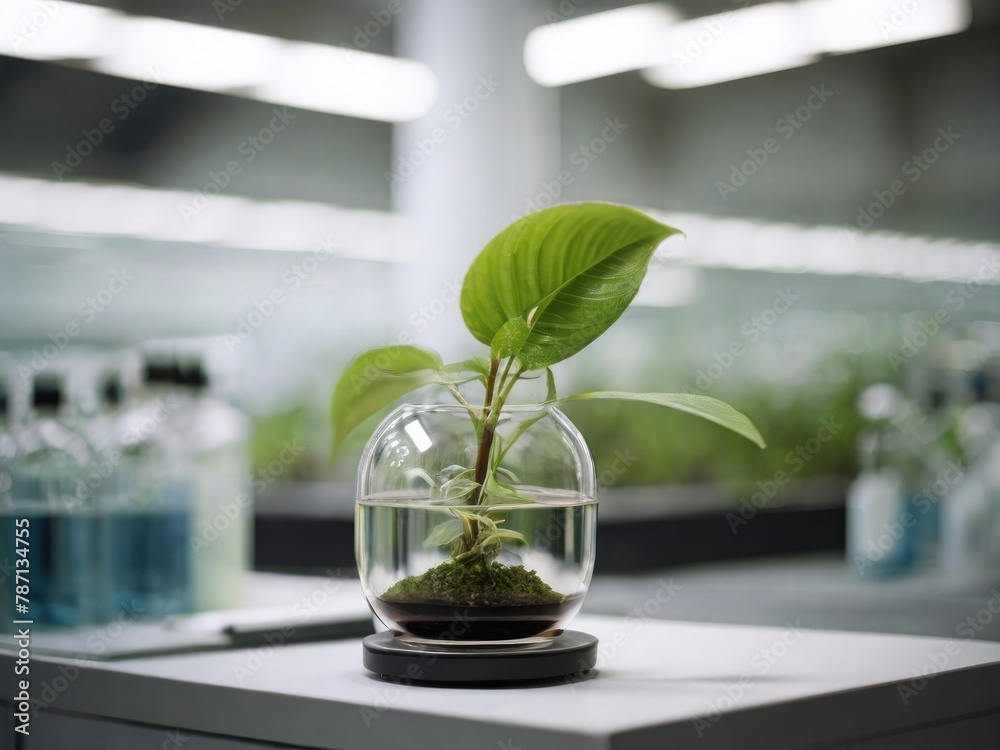 Many green plants in test tubes, plant tissue culture, Green fresh ...