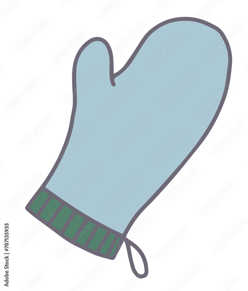 Oven Mitten Baking tools and utensils Vector Graphic Elements, Cooking ...