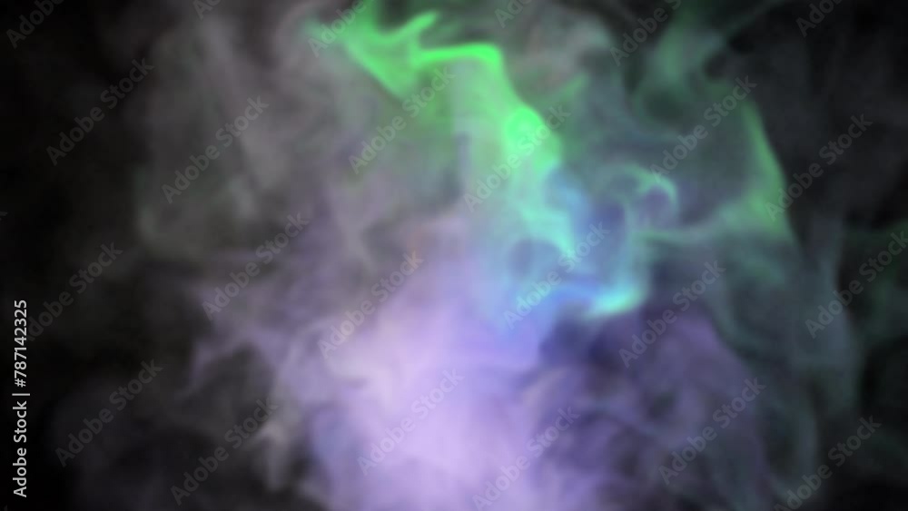 Smoke With Lights. This stock motion graphics video shows colorful ...