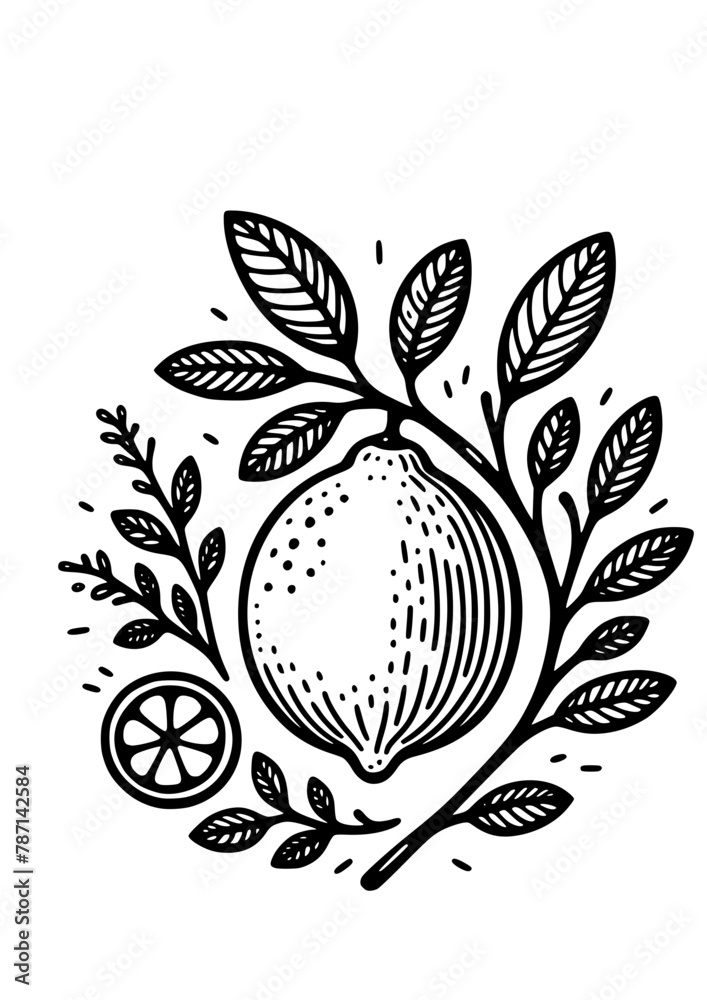 Lemon SVG, Lemon Line Art, Lemon Art Print, Lemon Silhouette, Citrus ...