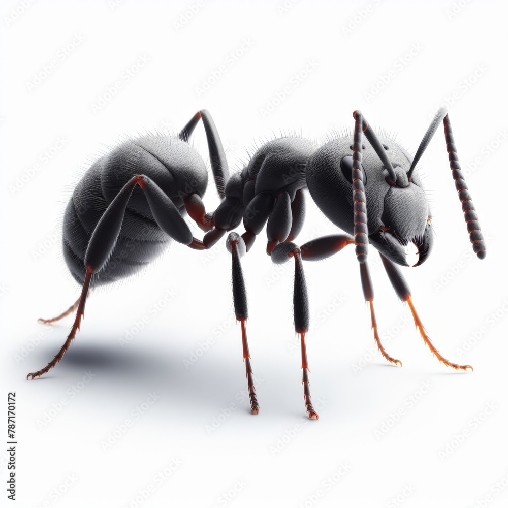 Image of isolated ant against pure white background, ideal for ...