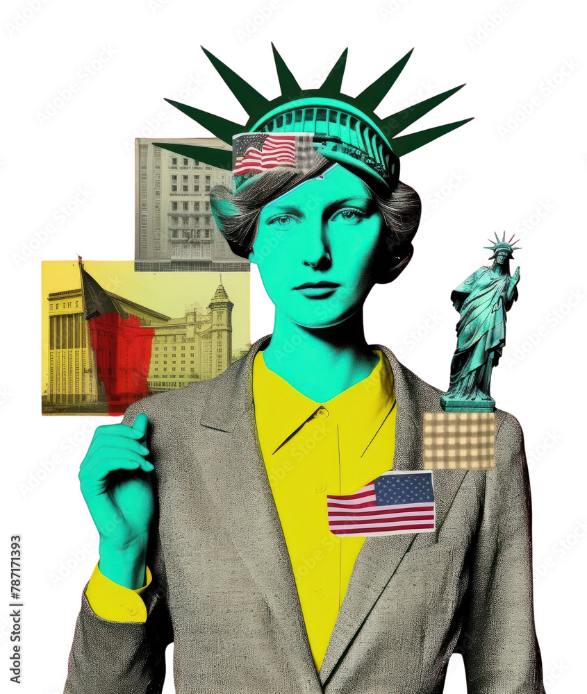 PNG Pop USA traditional art collage represent of USA culture ...