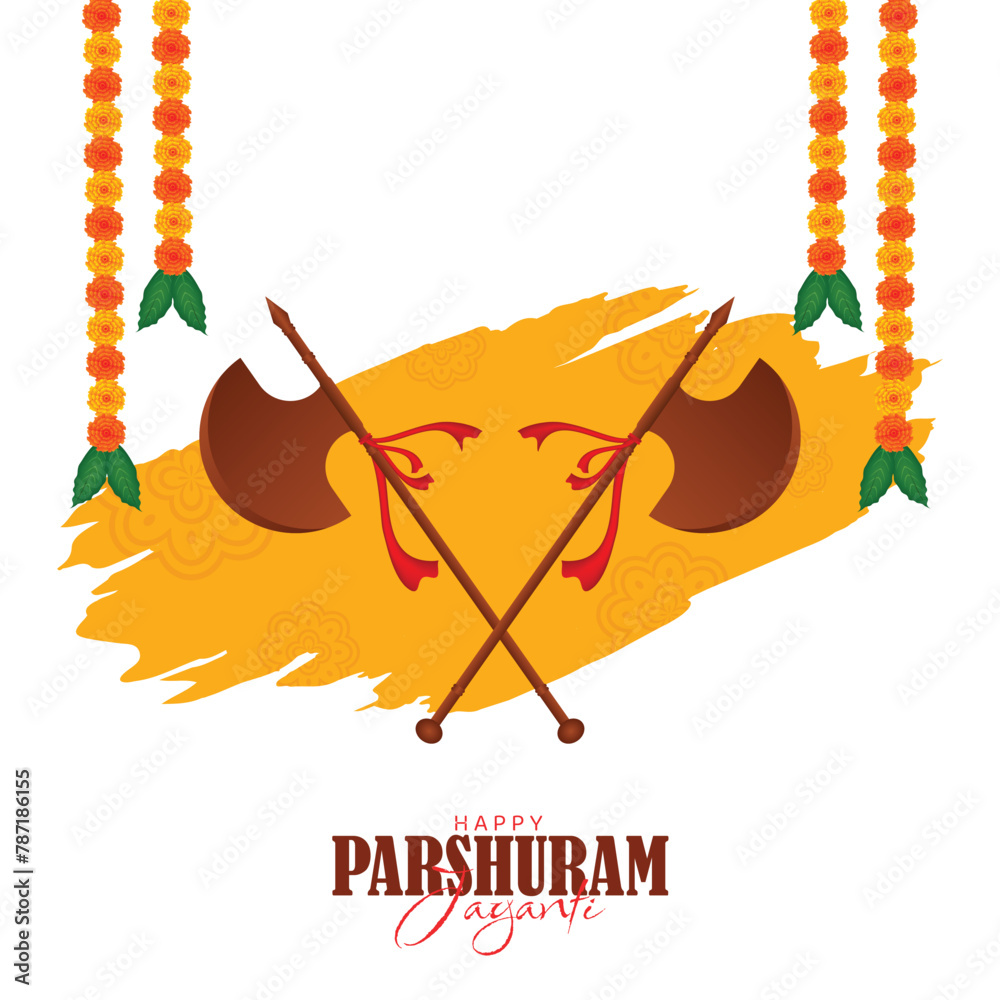 Parshuram jayanti hindu festival greeting card with parshu axe design ...