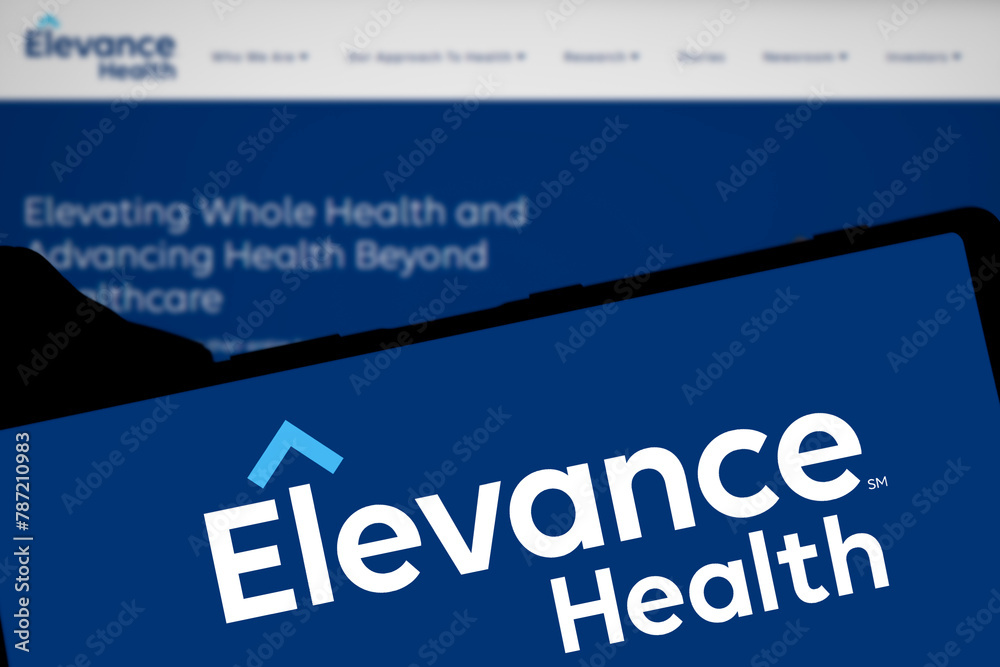 Dhaka, Bangladesh- 17 Apr 2024: Elevance Health logo is displayed on smartphone. Stock Photo ...