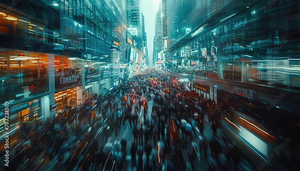 Trading Volume Surge, Illustrate scenes of crowded trading floors, busy ...