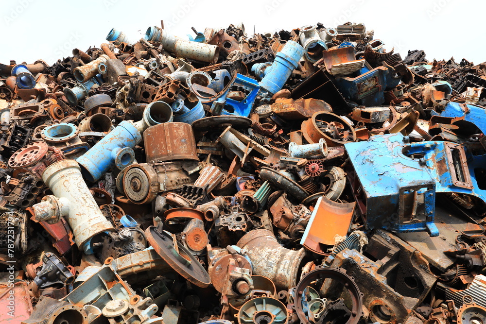 Cast iron scrap, these materials are often sourced from used rails ...