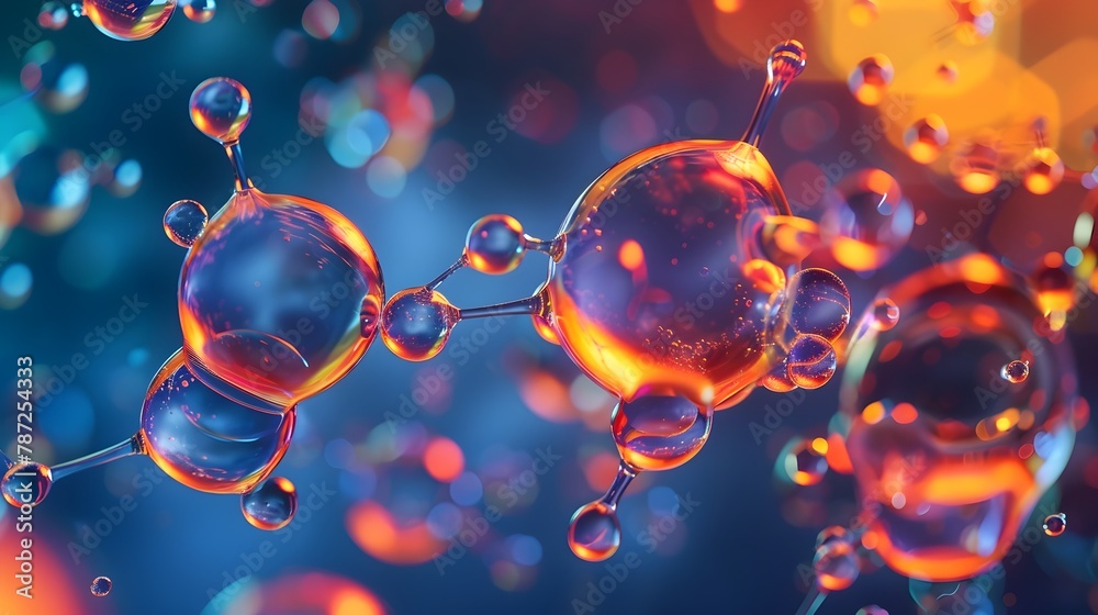 Vibrant Dance of Diesel Fuel Molecules: An Abstract Glimpse into Energy ...